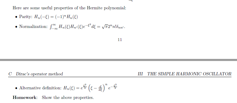 Solved Here are some useful properties of the Hermite | Chegg.com