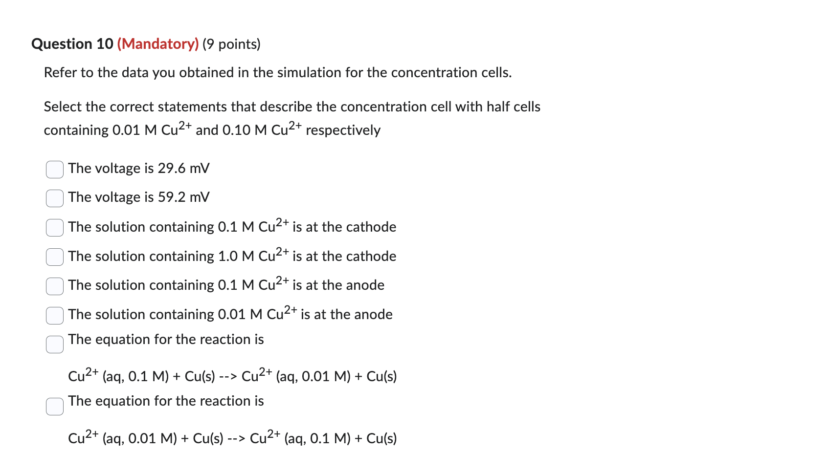 Solved Question 10 (Mandatory) (9 ﻿points)Refer to ﻿the data | Chegg.com