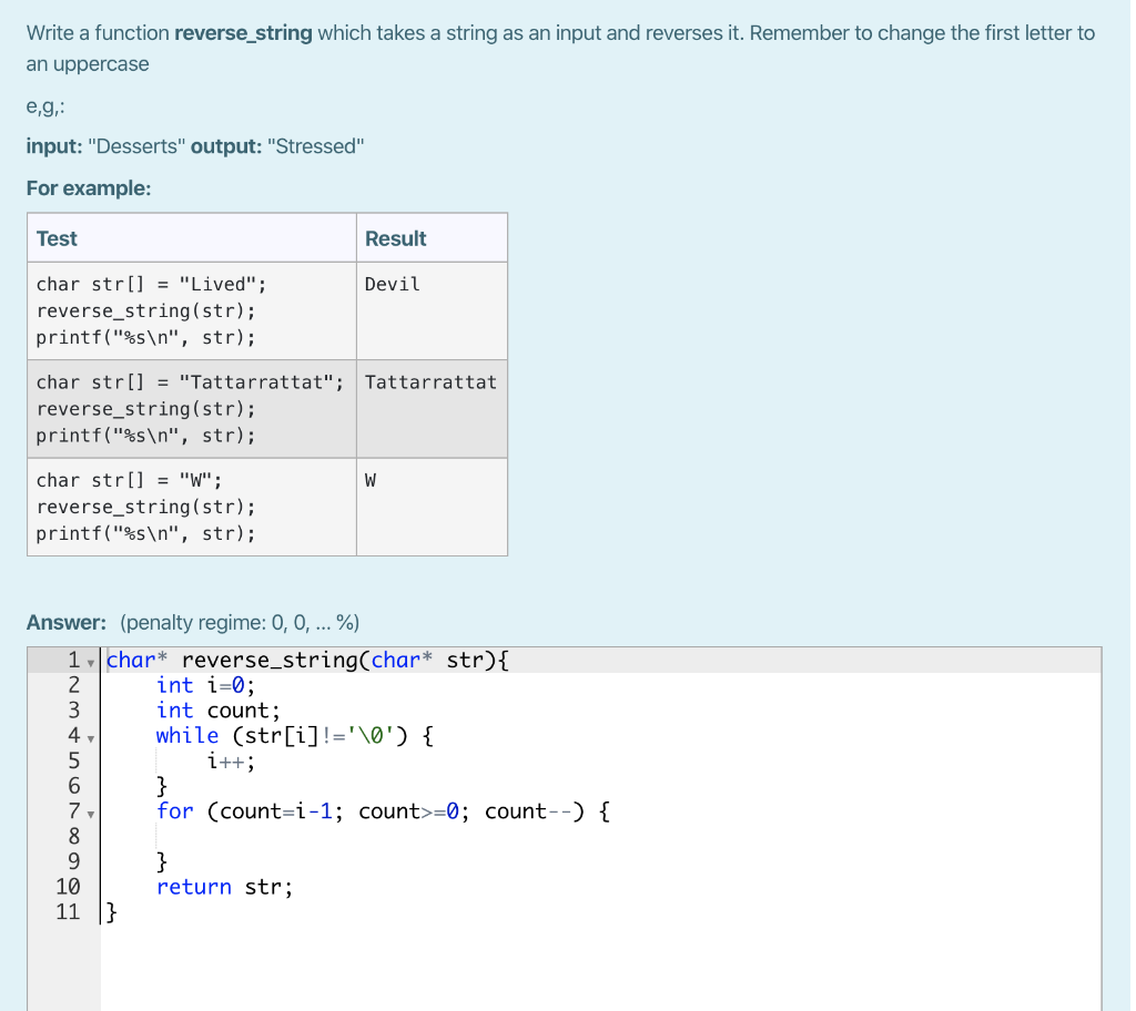 Solved Write a (C Language) function reverse_string | Chegg.com