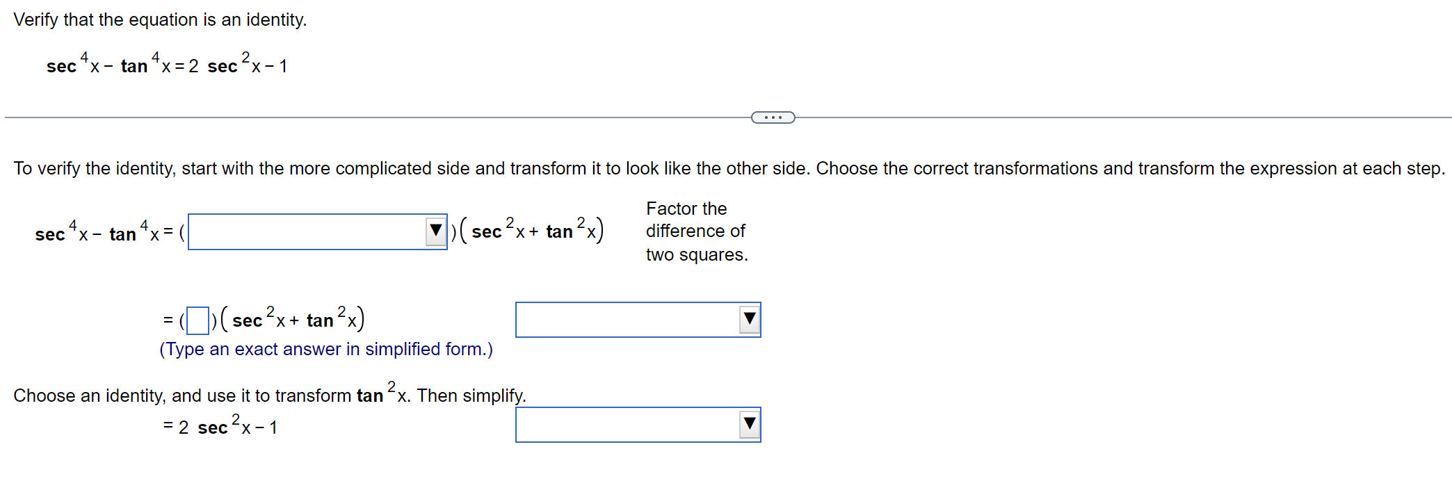 Solved Verify that the equation is an identity. | Chegg.com