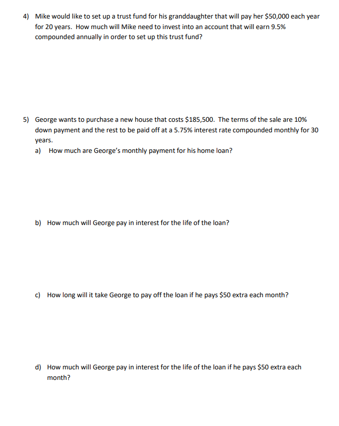 Solved Please help me solve it with just the Calculator TVM | Chegg.com