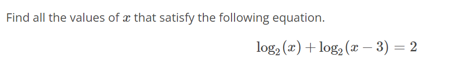Solved Find all the values of x ﻿that satisfy the following | Chegg.com