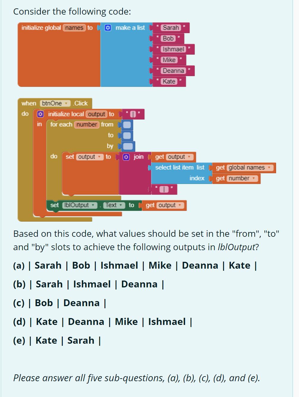 Solved Consider the following code: initialize global names | Chegg.com