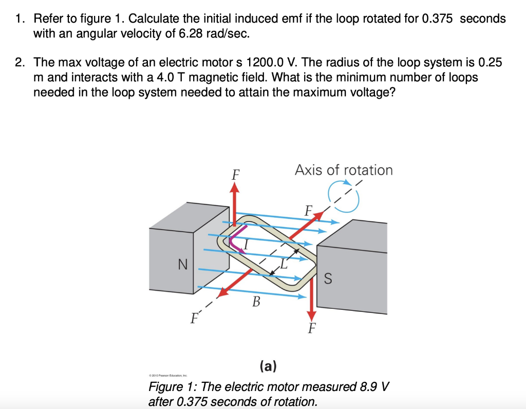 Solved 1. Refer to figure 1. Calculate the initial induced | Chegg.com