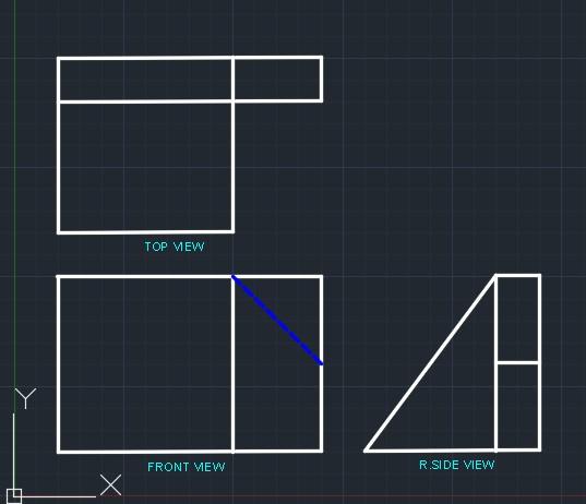 Solved TOP VIEW Y FRONT VIEW R.SIDE VIEW TOP MEW IA Y | Chegg.com