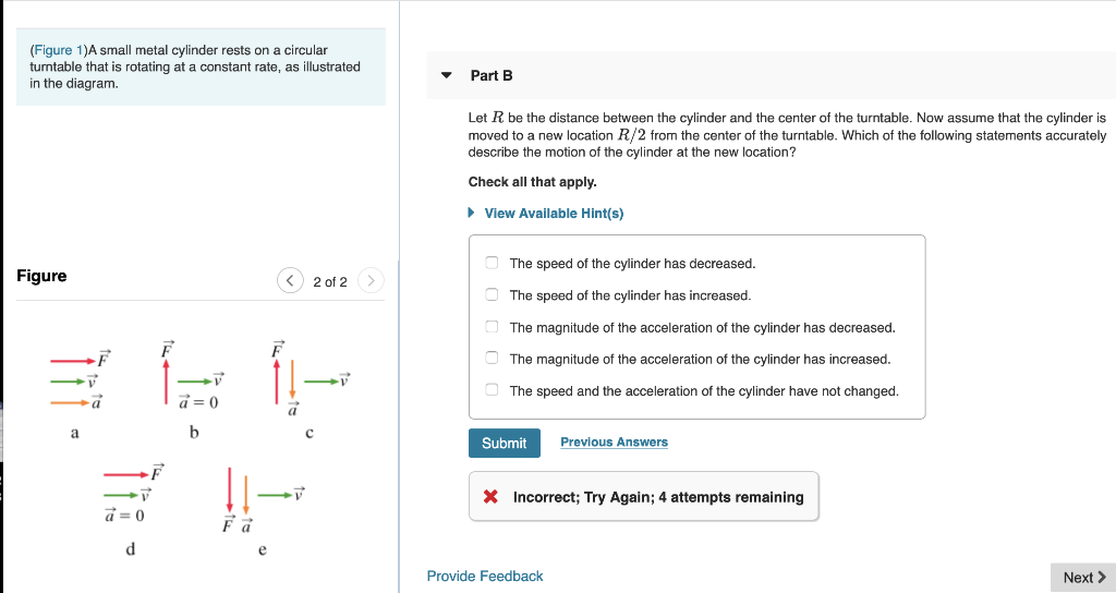 Solved (Figure 1)A small metal cylinder rests on a circular | Chegg.com