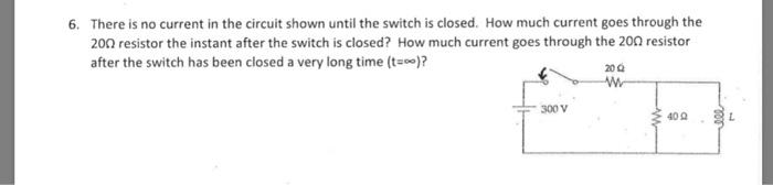 Solved There is no current in the circuit shown until the | Chegg.com