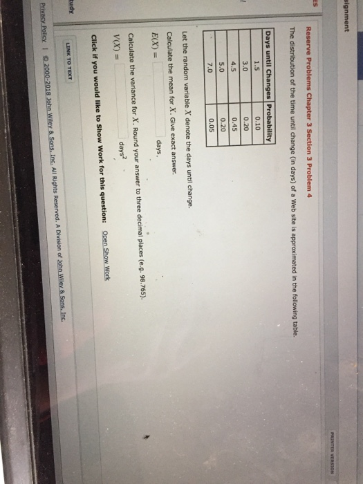 Solved ignment ES Reserve Problems Chapter 3 Section 3 | Chegg.com Solved ignment ES Reserve Problems Chapter 3 Section 3 | Chegg.com