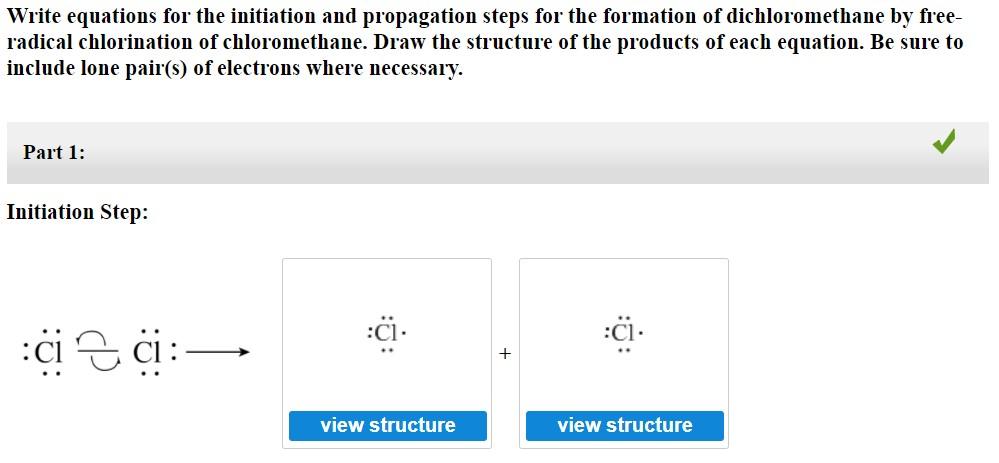Solved Write equations for the initiation and propagation | Chegg.com