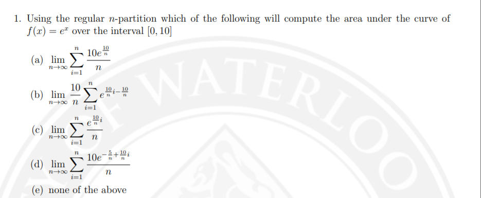 Solved 1. Using the regular n-partition which of the | Chegg.com
