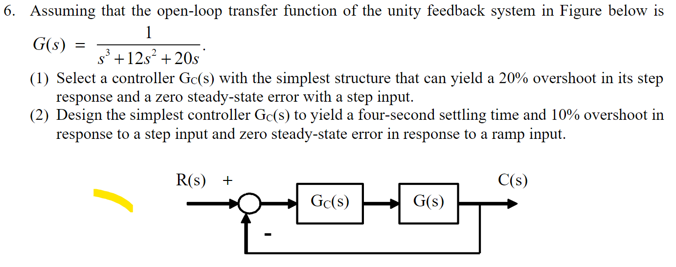 Solved rrr6Assuming that the open-loop transfer function of | Chegg.com