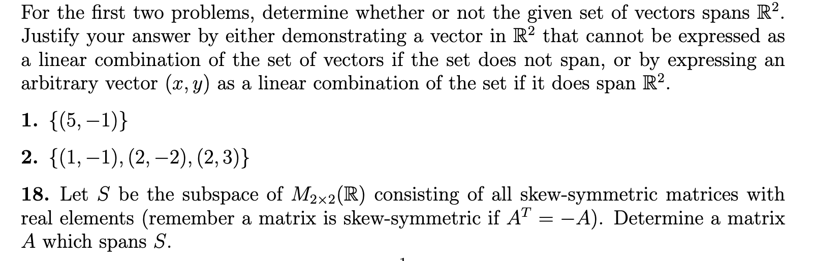 Solved For The First Two Problems Determine Whether Or Not 