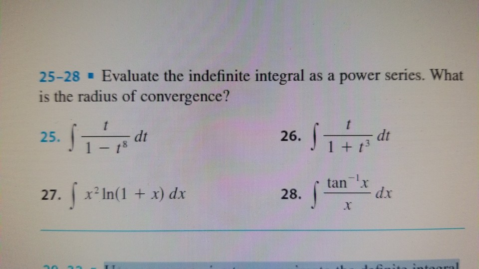 Solved 25-28·Evaluate the indefinite integral as a power | Chegg.com