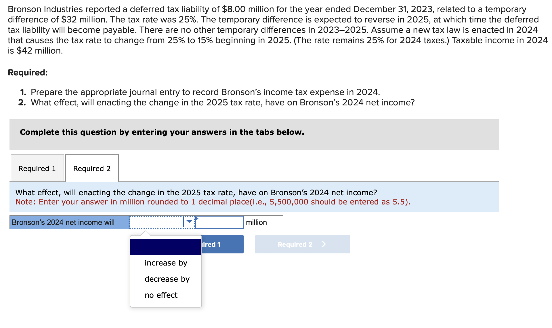 Solved Bronson Industries reported a deferred tax liability | Chegg.com