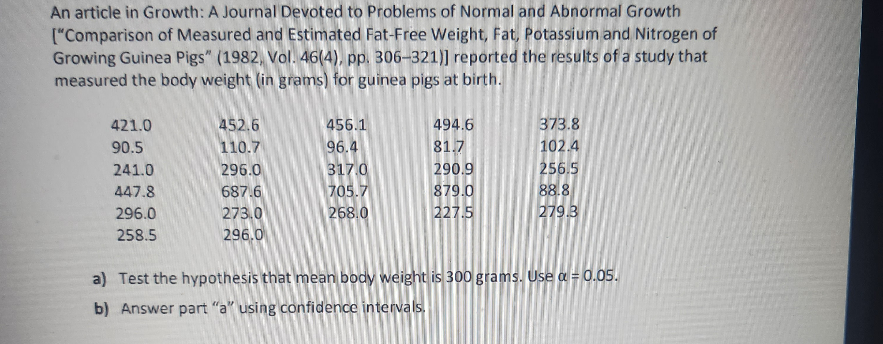 Solved An article in Growth: A Journal Devoted to Problems | Chegg.com