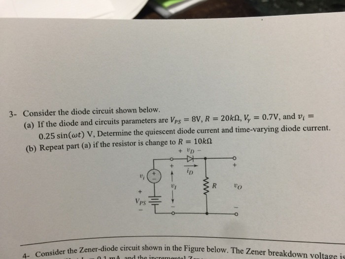 Solved Consider the diode circuit shown below. (a) If the | Chegg.com