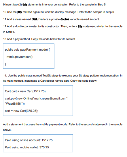 Solved Assessment Task 3: The Strategy pattern allows | Chegg.com