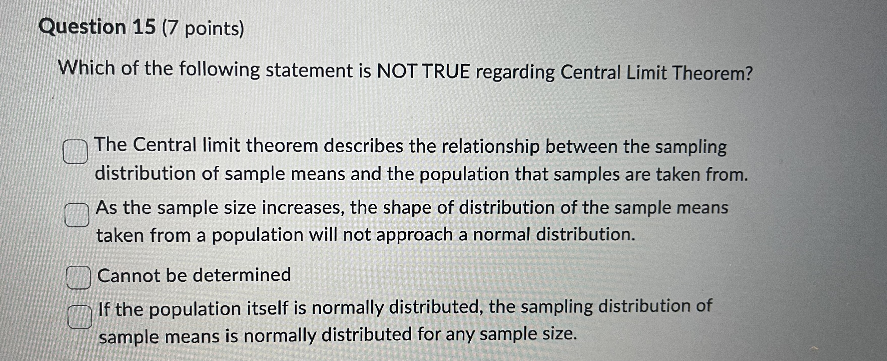 Solved Question 15 (7 ﻿points)Which of the following | Chegg.com