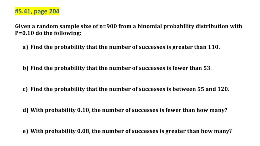 Solved Given a random sample size of n=900 from a binomial | Chegg.com
