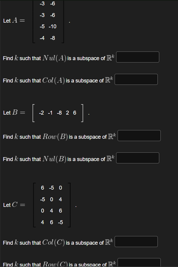 Solved Problem 3.(1 ﻿point)Let A= | Chegg.com