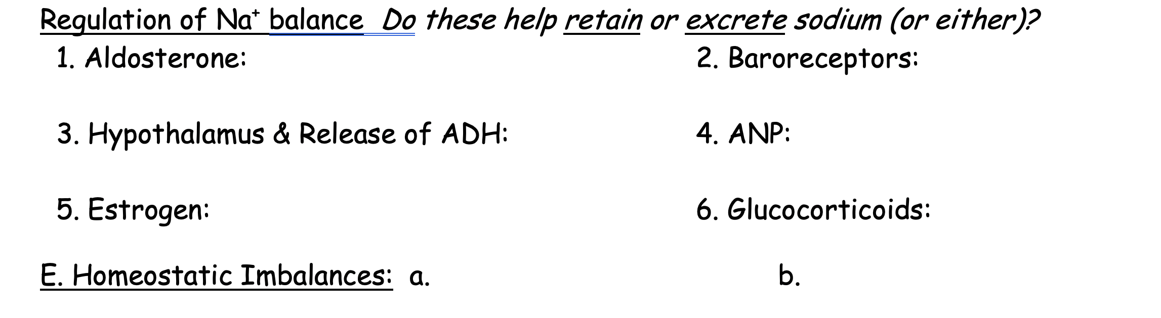 Solved Regulation of Nat balance Do these help retain or | Chegg.com