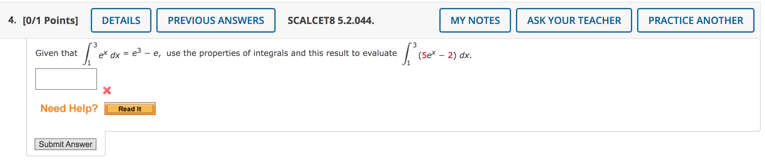 Solved 4. [0/1 Points] DETAILS PREVIOUS ANSWERS SCALCET8 | Chegg.com