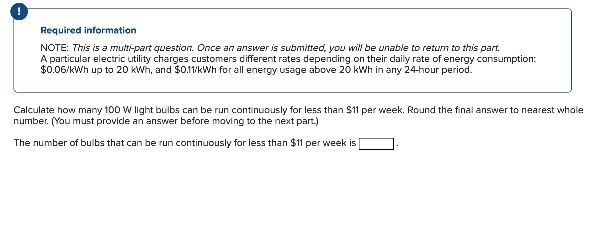 Solved Required information NOTE: This is a multi-part | Chegg.com