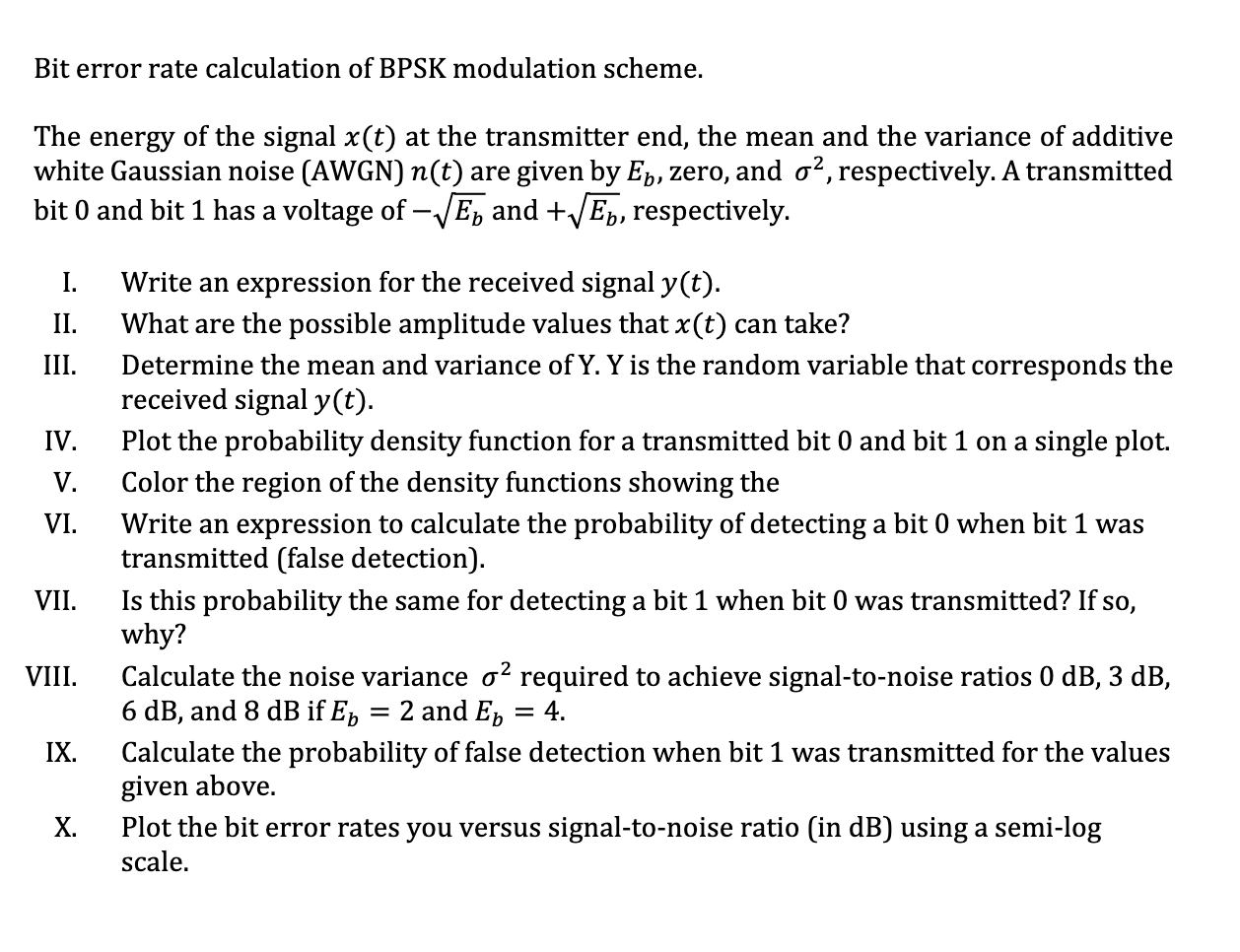Solved Bit error rate calculation of BPSK modulation scheme. | Chegg.com