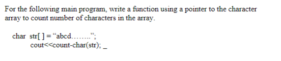 Solved For the following main program, write a function | Chegg.com