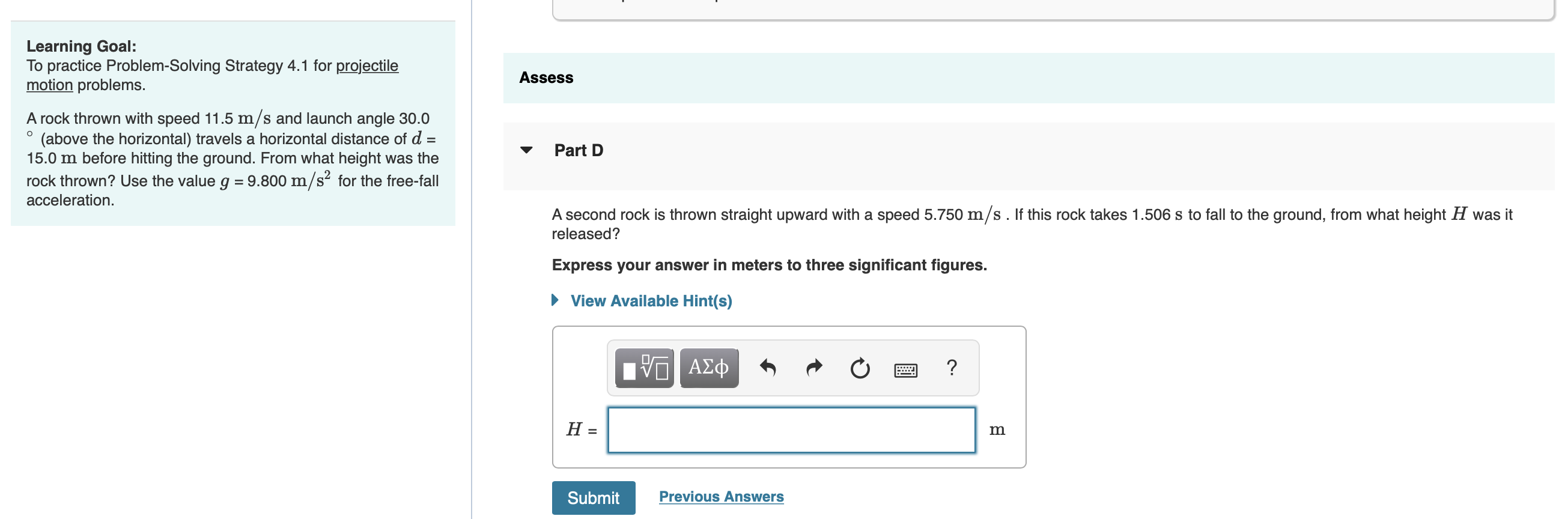 Solved Learning Goal: To practice Problem-Solving Strategy | Chegg.com