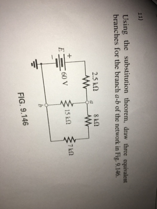 Solved Using the substitution theorem, draw three equivalent | Chegg.com