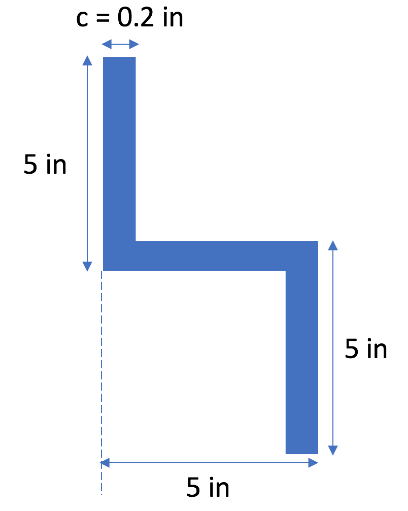 Solved The median line length L of the cross-section below | Chegg.com