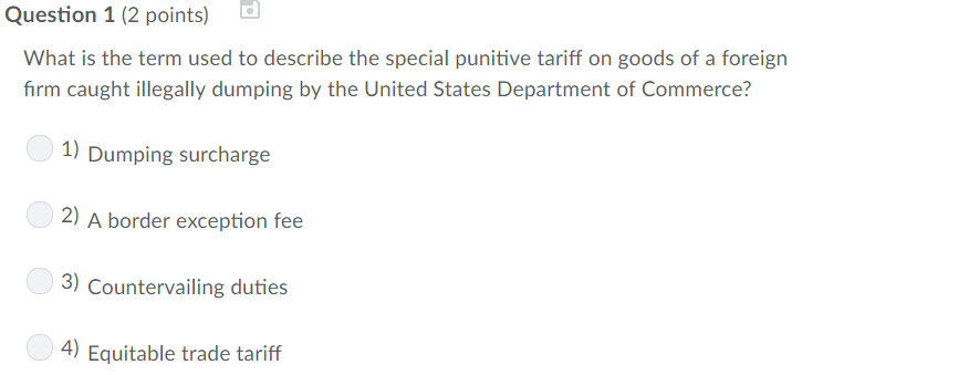 Solved Question 1 (2 points) What is the term used to | Chegg.com
