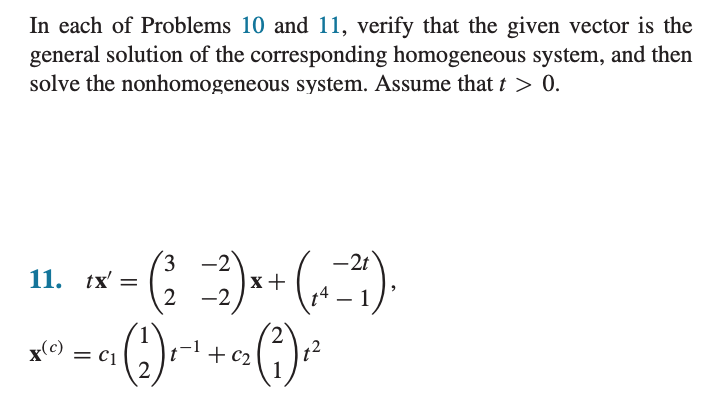 Solved In each of Problems 10 and 11, verify that the given | Chegg.com