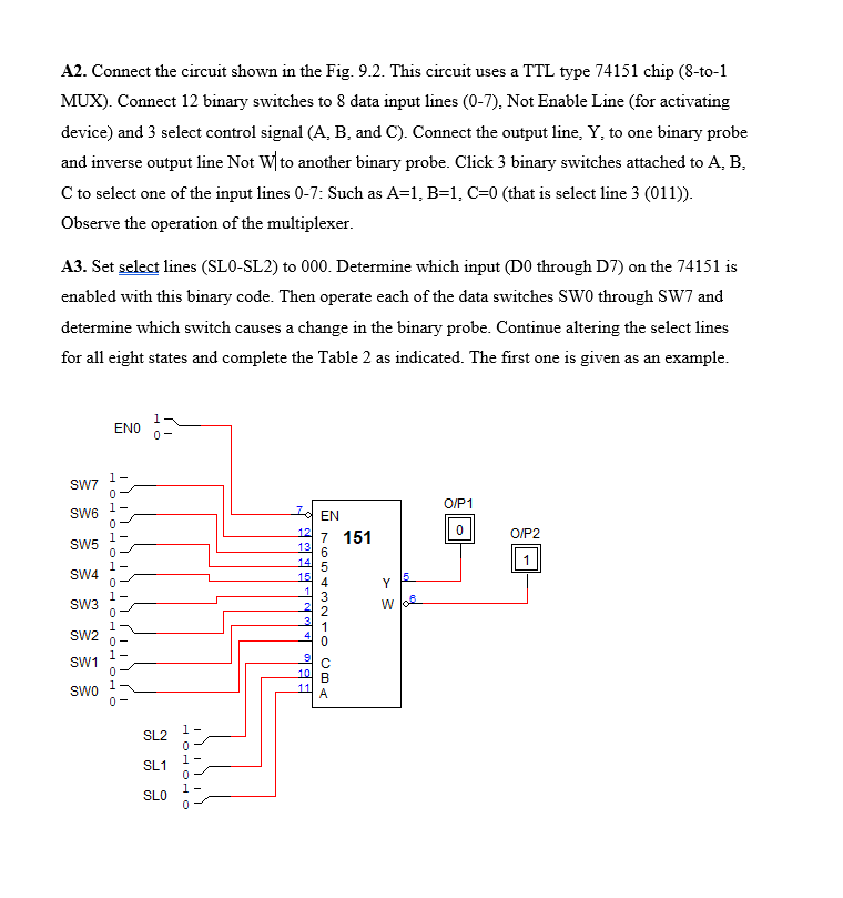 Solved A2. Connect the circuit shown in the Fig. 9.2. This | Chegg.com
