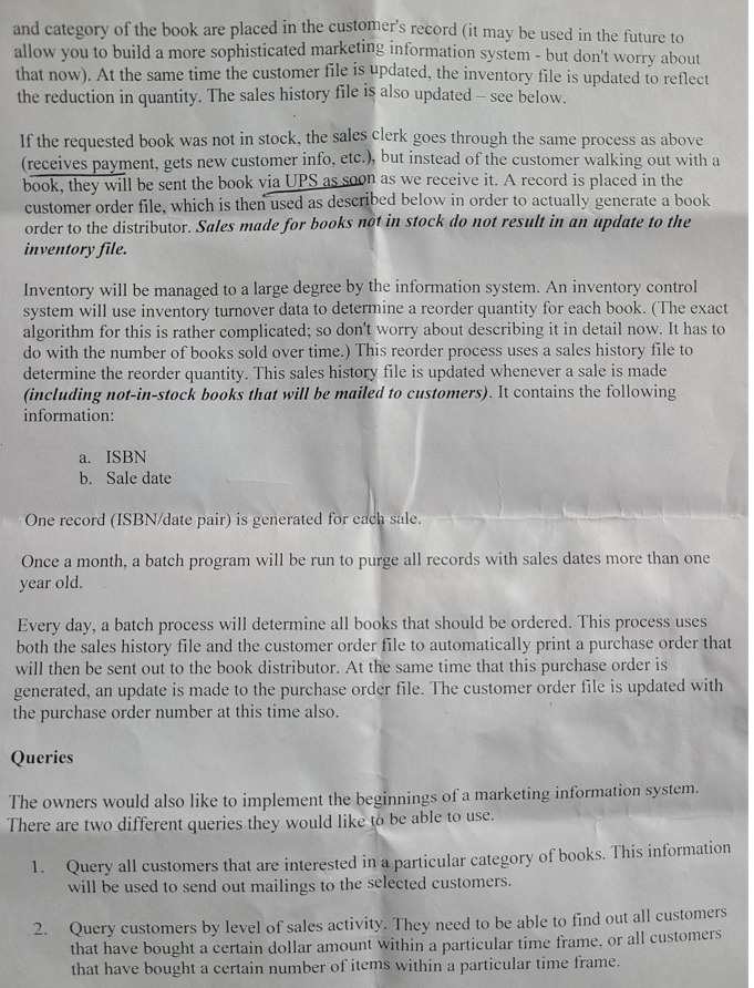 Bookstore Case Two best friends have decided to open | Chegg.com