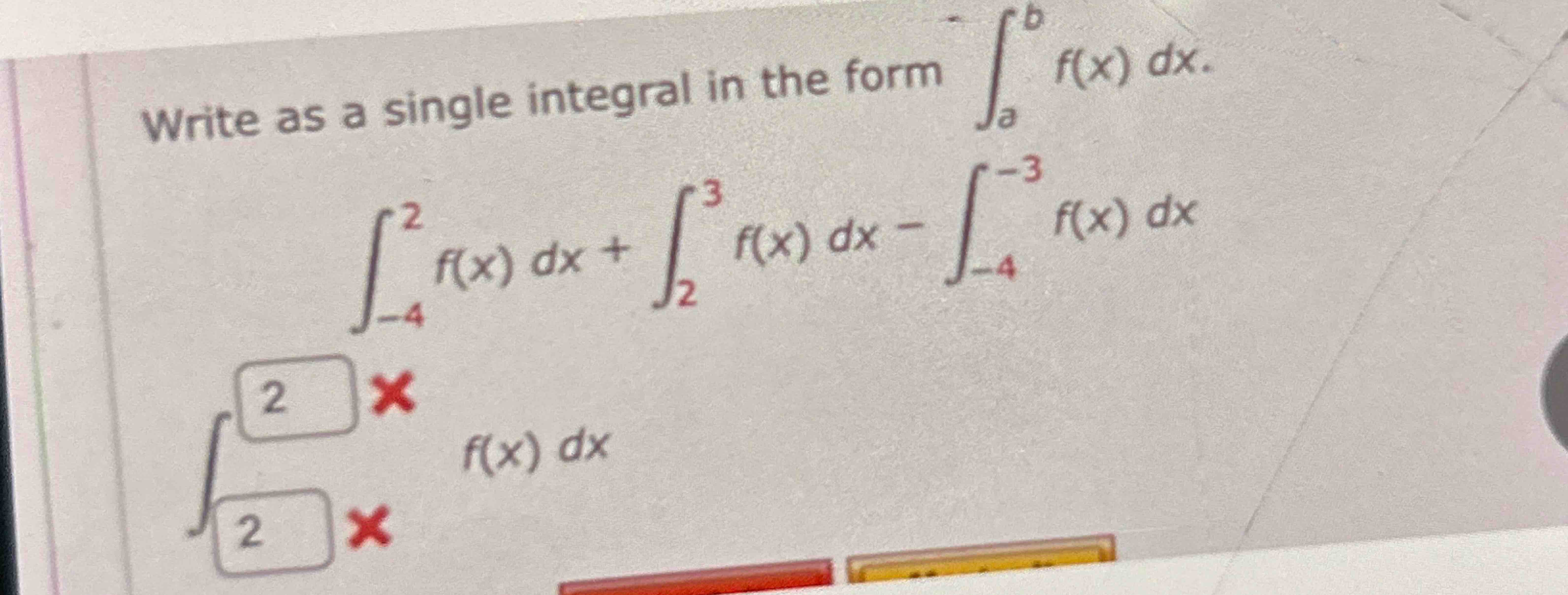 Solved write as a single integral in the form | Chegg.com
