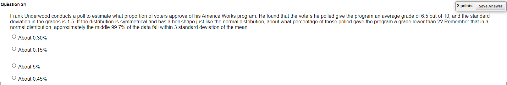 Solved normal distribution, approximately the middle 99.7% | Chegg.com