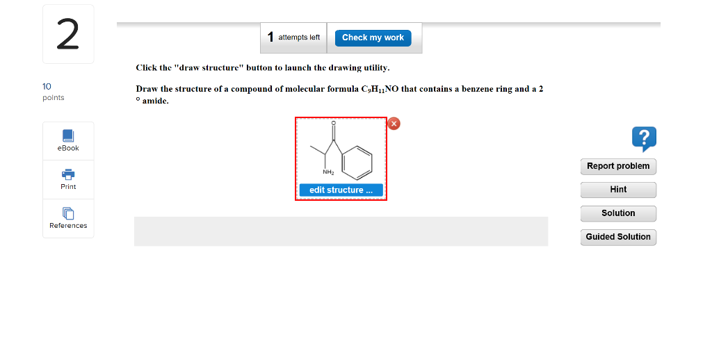 Solved 2 1 attempts let Check my work Click the "draw | Chegg.com