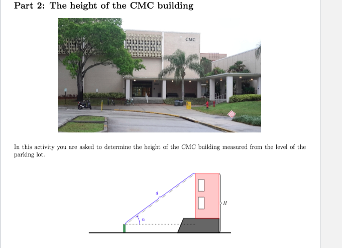 Solved For Part 2, what is the height of the building | Chegg.com