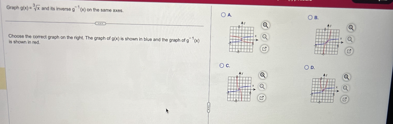 Solved Graph g(x)=3x and its inverse g−1(x) on the same | Chegg.com