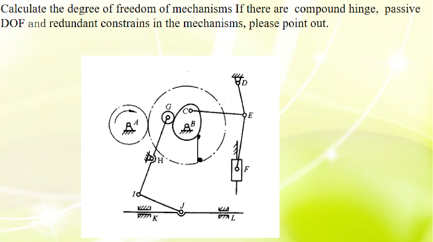 Solved Calculate the degree of freedom of mechanisms If | Chegg.com