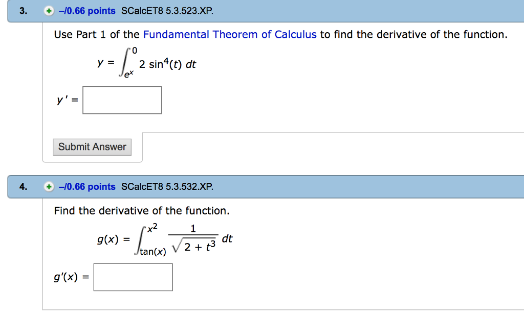 Solved 3. +-/0.66 points SCalcET8 5.3.523.XP Use Part 1 of | Chegg.com