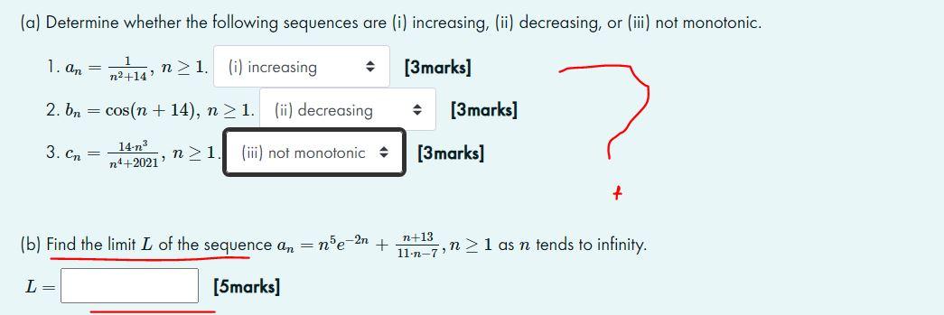 Solved (a) Determine whether the following sequences are (i) | Chegg.com