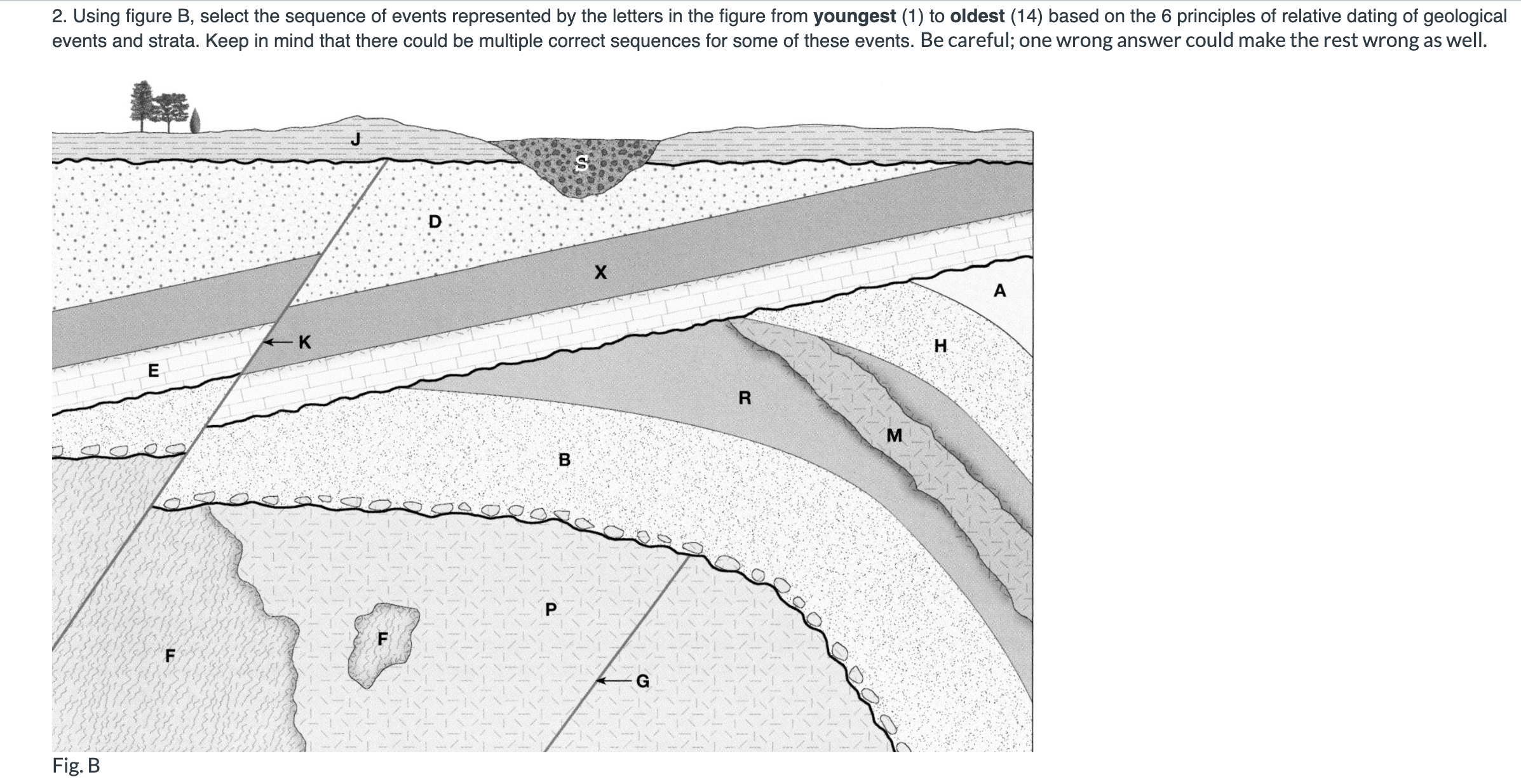 Solved Using figure B, ﻿select the sequence of events | Chegg.com