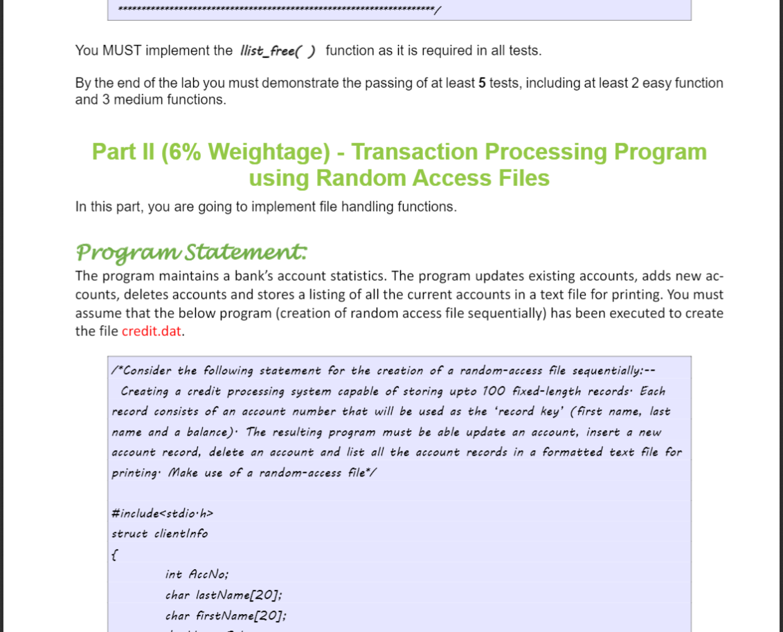 Winter 2021 CST8234-C Programming Due Date: April | Chegg.com