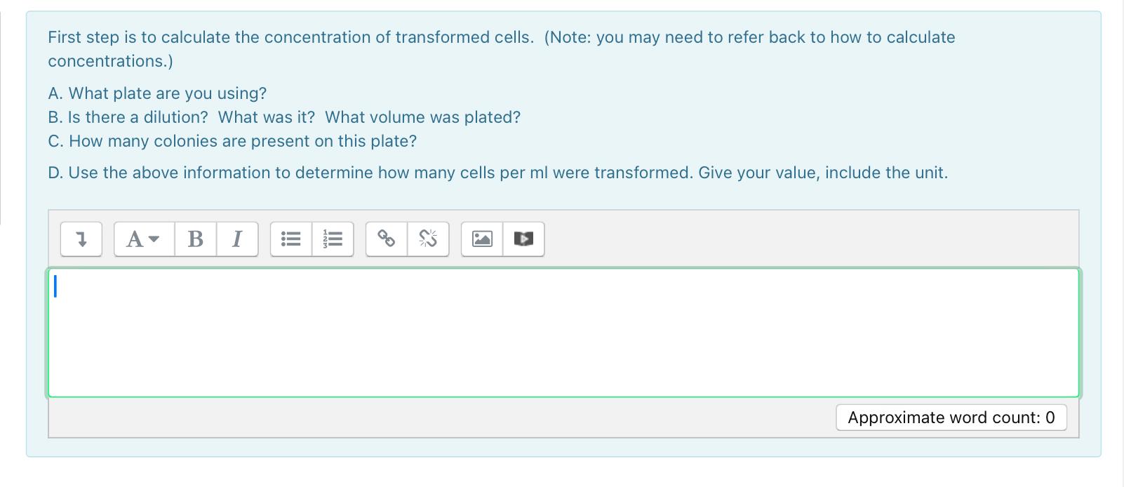 Solved First step is to calculate the concentration of | Chegg.com
