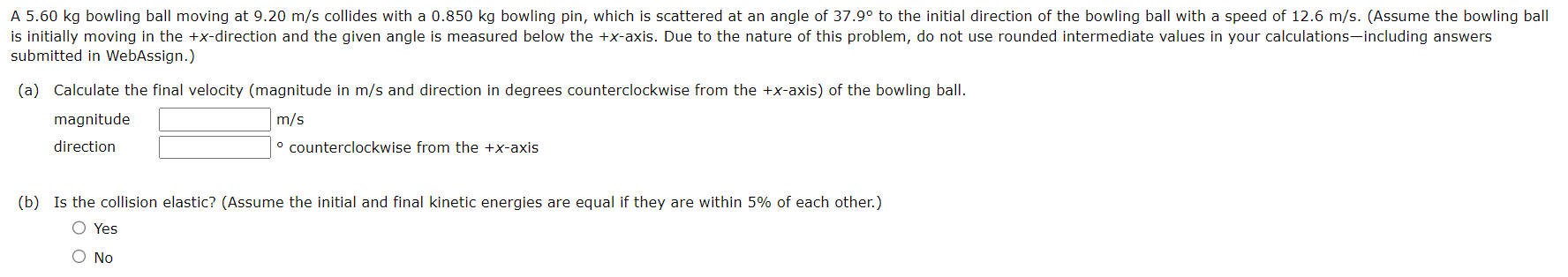 Solved submitted in WebAssign.) (a) Calculate the final | Chegg.com