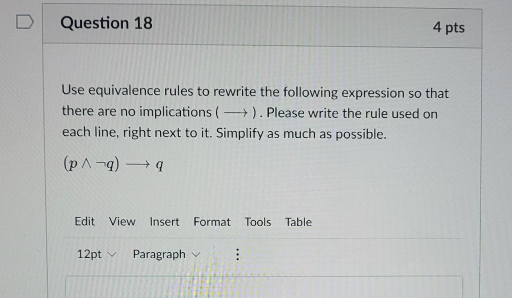 Solved Use equivalence rules to rewrite the following | Chegg.com