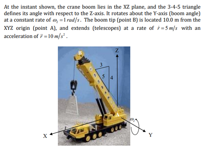 Solved Find (a) The velocity of the boom tip (B). ANS V_b = | Chegg.com